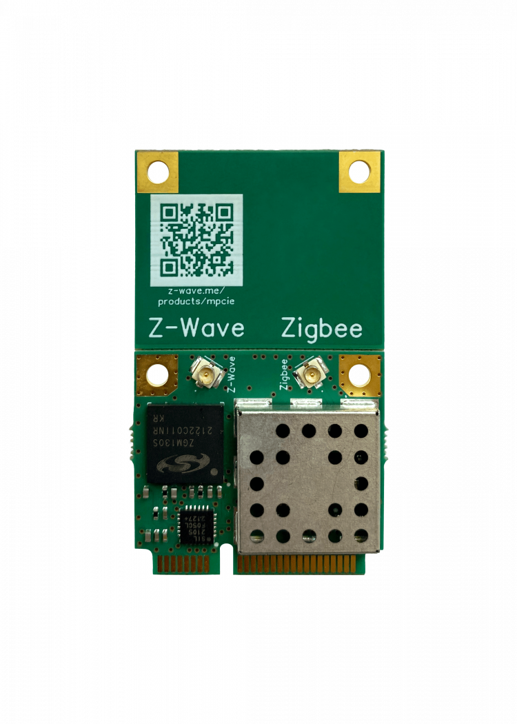 mPCIe card with Z-Wave & Zigbee support